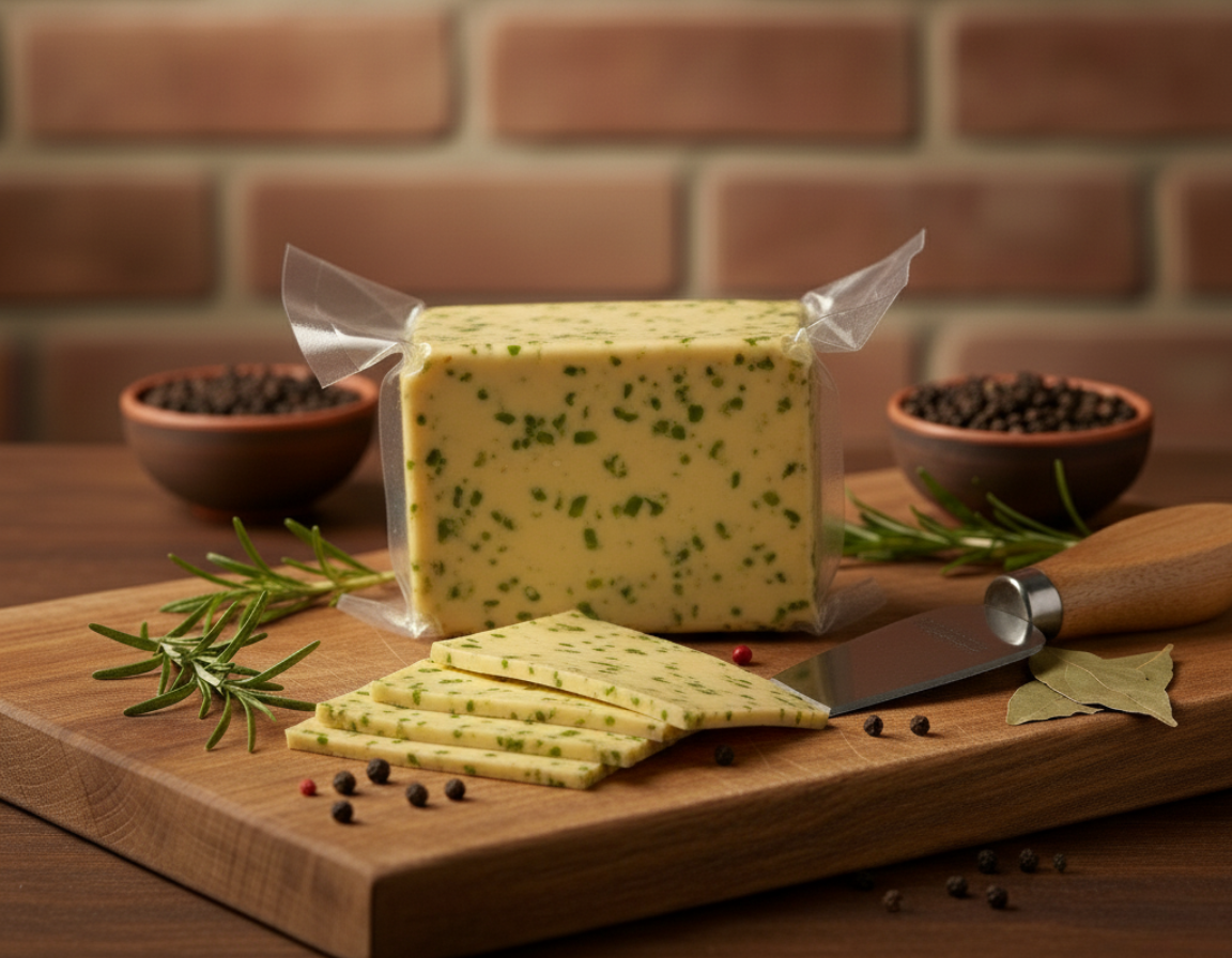 Mishti Gourmet Premium Artisanal Green Chilli Cheddar Cheese 200g